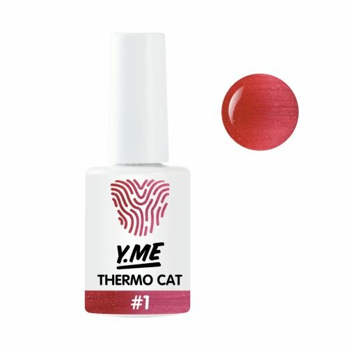 Y.ME Гель лак Thermo Cat 01 (красный), 10 мл, для ногтей, кошачий глаз с термо-эффектом, для маникюра и педикюра