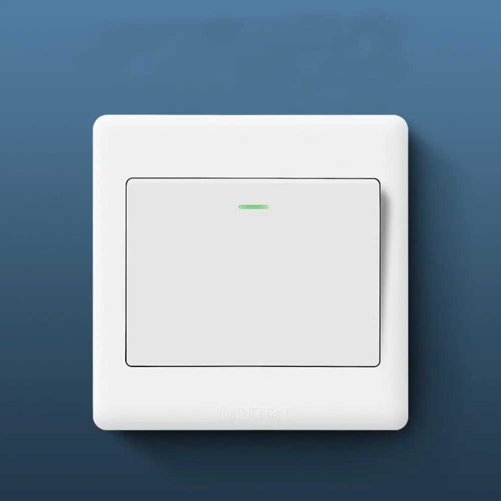 Пластиковые белые настенные переключатели 1-Gang