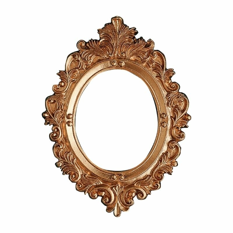 Золотая ретро фоторамка для дизайна ногтей ювелирные украшения фото реквизит-круглый.