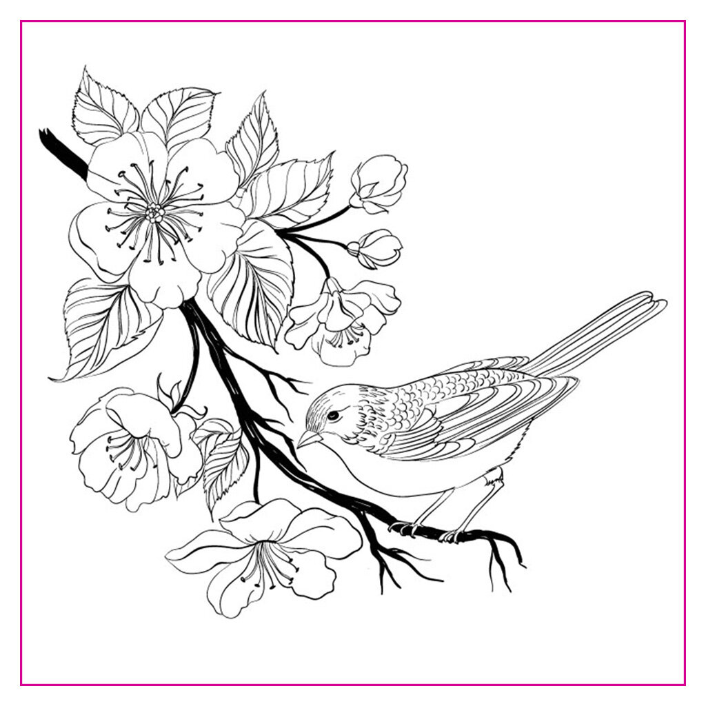 Цветочные Птицы Прозрачный Силиконовый Штамп Многоразового Использования Прозрачный Штамп Декоративная Печать для DIY Поздравительных Открыток Журналирование Декора