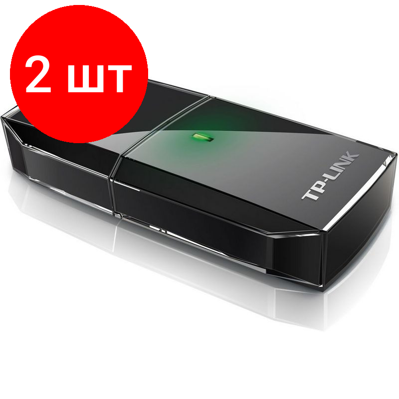 Комплект 2 штук, Сетевой адаптер WiFi TP-Link Archer T2U Archer T2U
