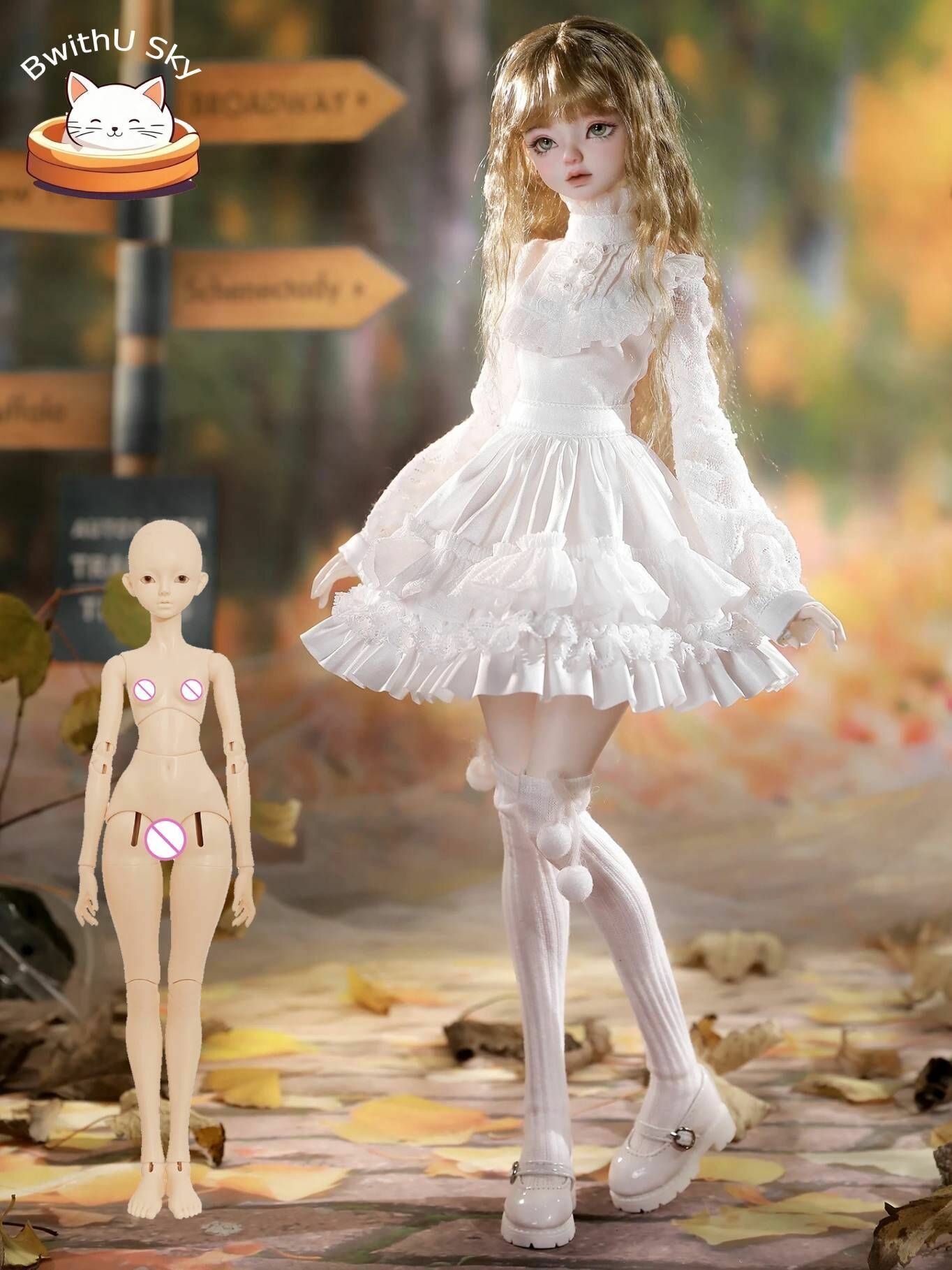 BwithU Lynn Bjd 1/4 обнаженная кукла с нормальной кожей, без макияжа, без аксессуаров