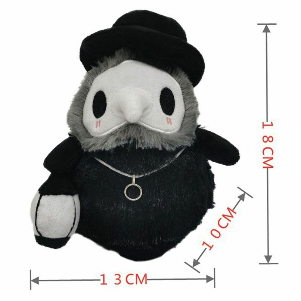 Пушистый чумной доктор со светящимся в темноте фонарем плюшевая игрушка в подарок для детей, друзей