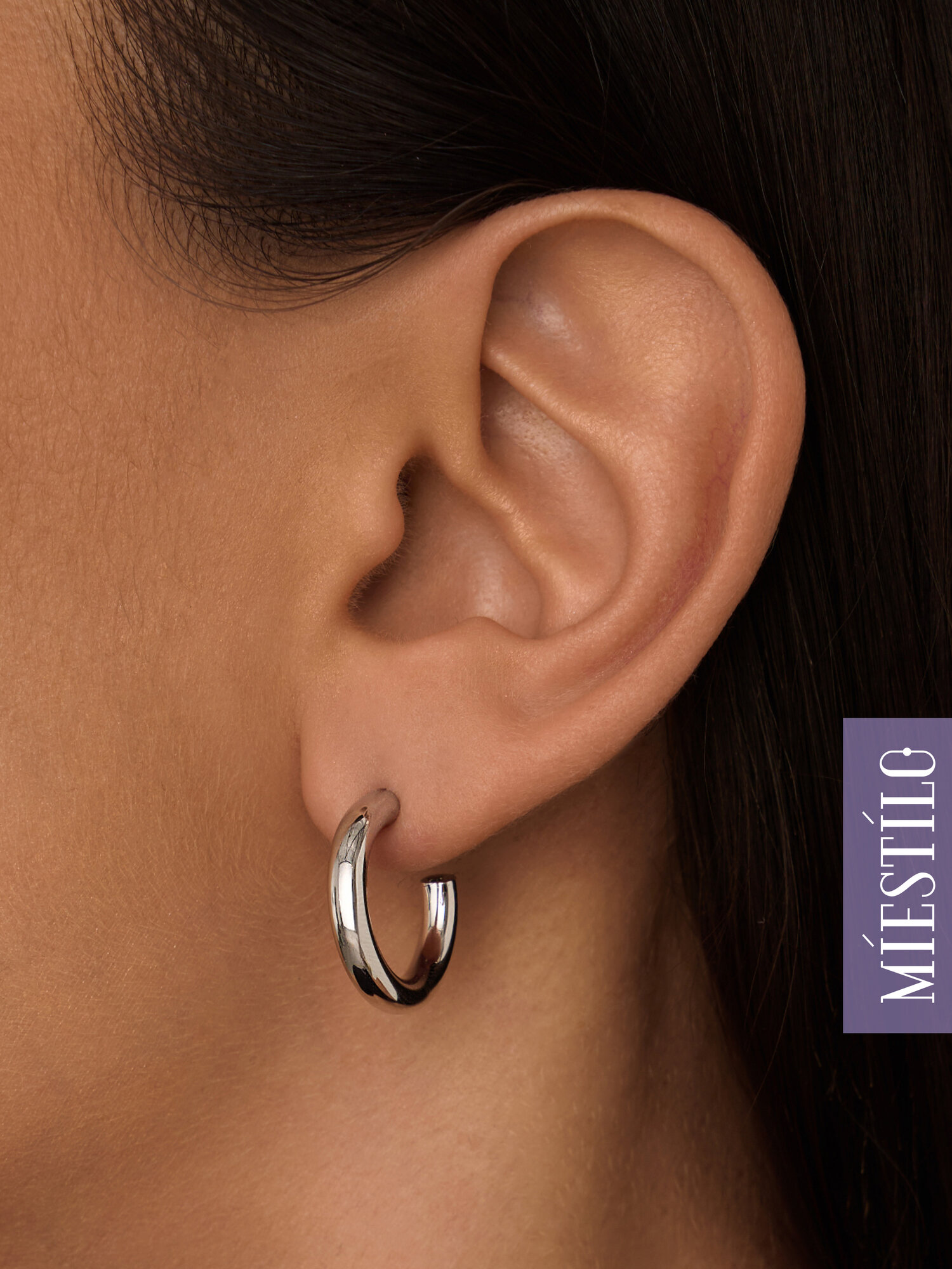 Серьги пусеты, серебро, 925 проба, родирование