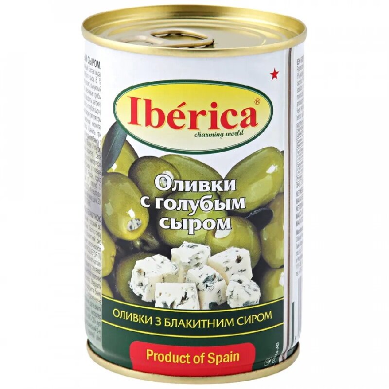 Оливки IBERICA с голубым сыром 300г