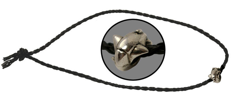 Темляк кожаный, плетёный, с бусиной "Самолёт" из металла. ШКТ 02.