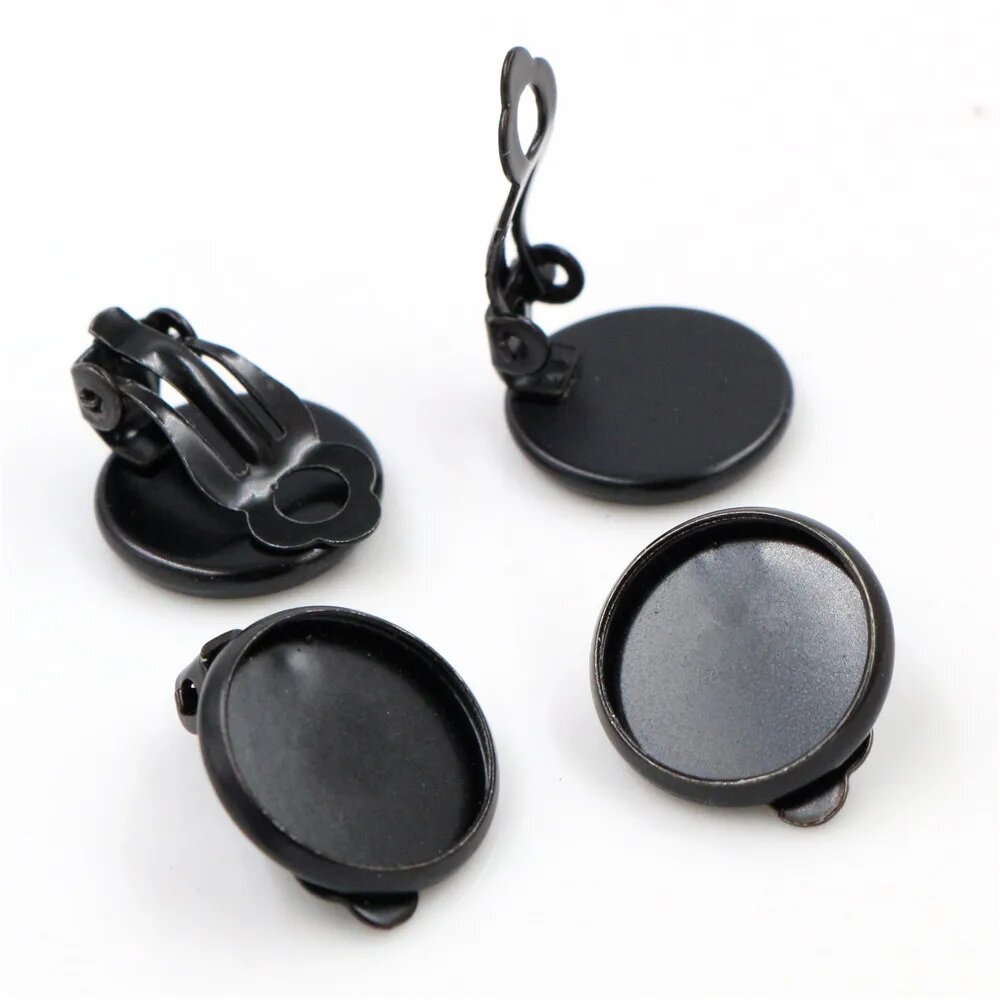 Медные клипсы для ушей Wadsfred, 10 шт, 8 цветов Черный, 12 мм, Black