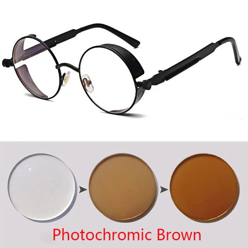 Очки фотохромные коричневые BINSYSU, black frame tea, Customize