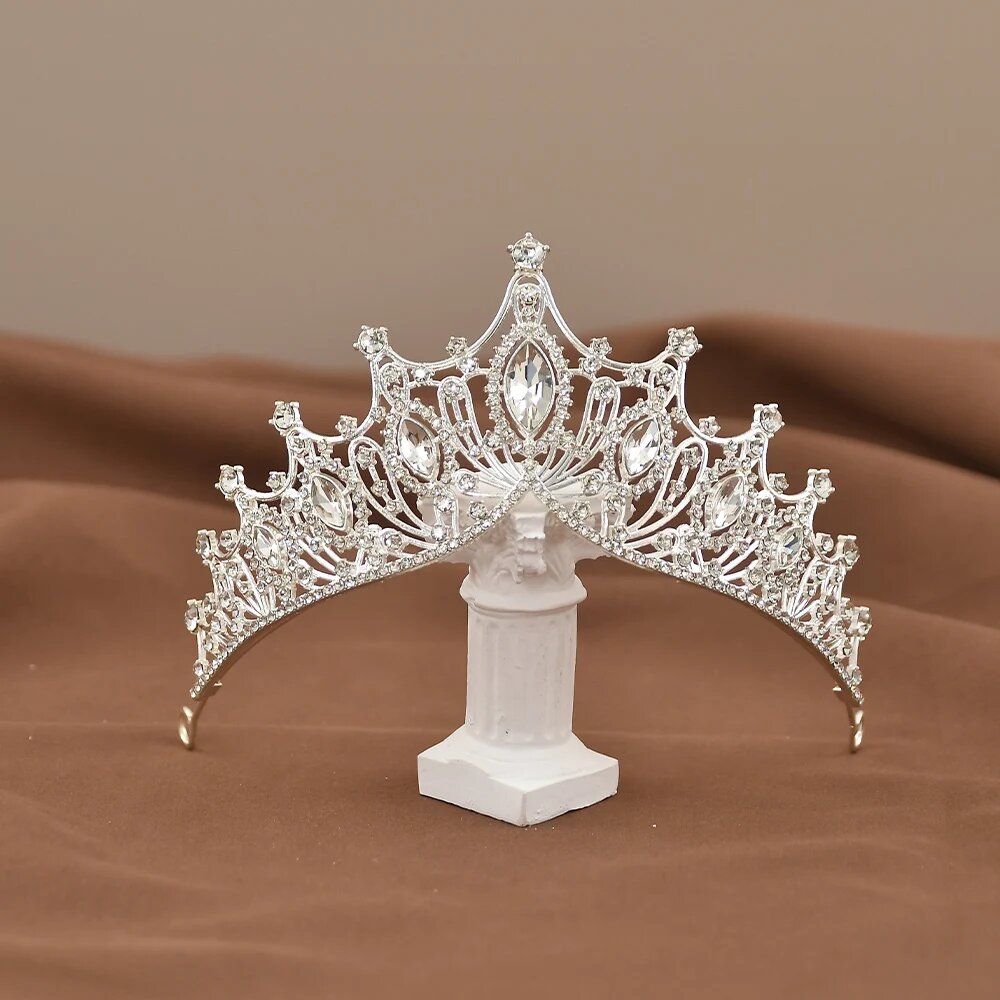 Хрустальная корона Silver White, золотая