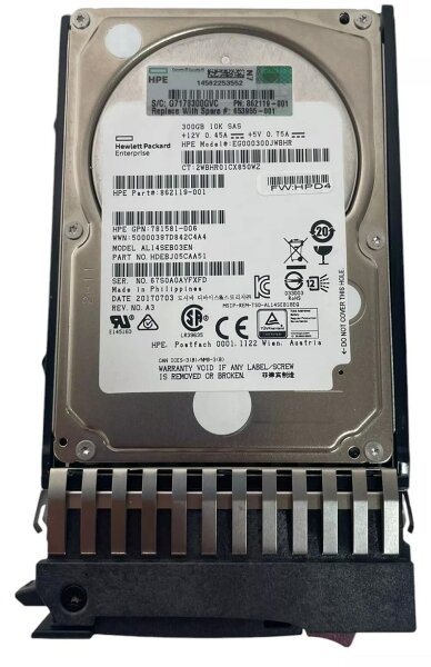 Жесткий диск HP EG000300JWBHR 300Gb SAS 2,5" HDD