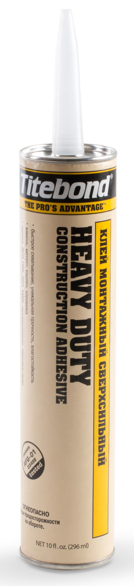 Клей Titebond монтажный, сверхсильный, туба, 296 мл