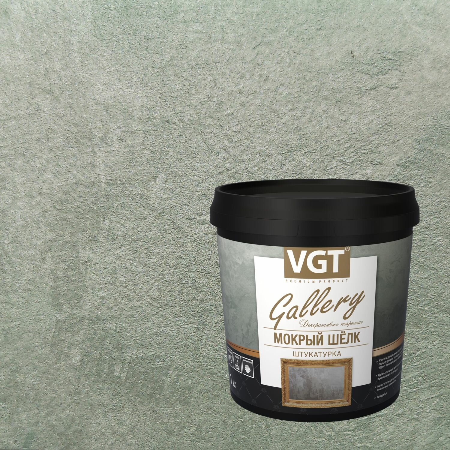 Штукатурка декоративная VGT Gallery Мокрый Шелк (1кг) 2321