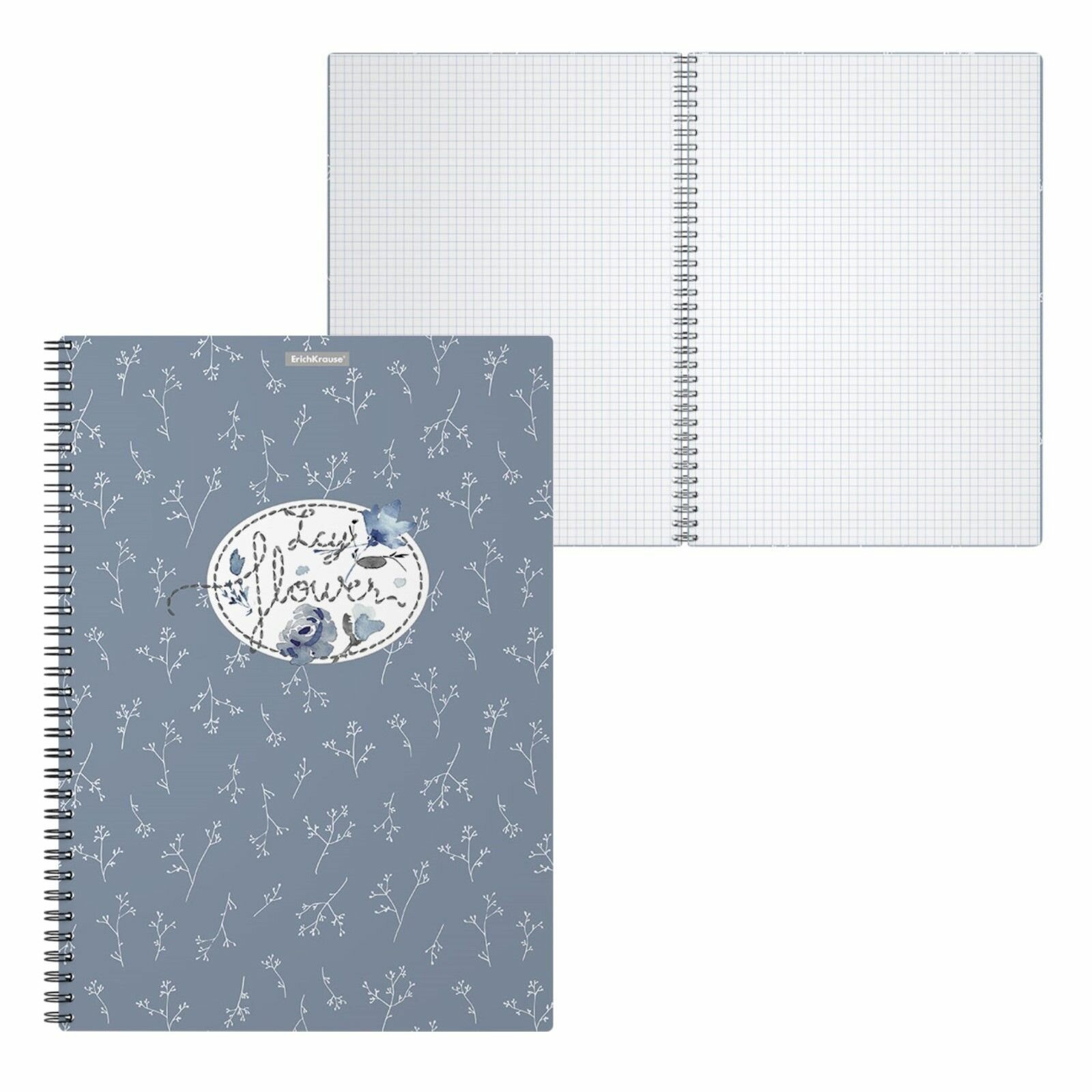 Тетрадь А4, 80 листов в клетку на гребне Frozen Beauty, пластиковая обложка, белизна 100%