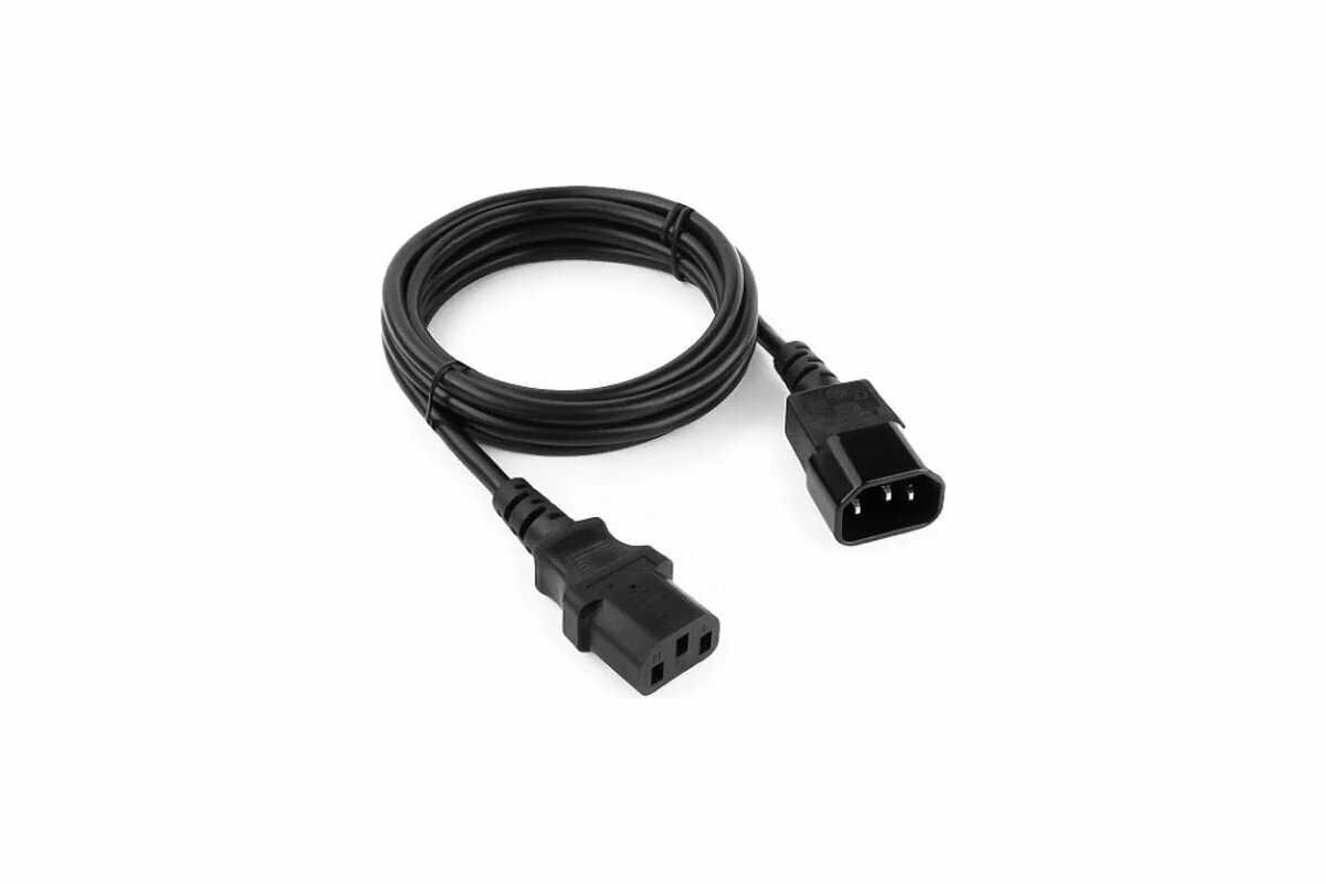 Cablexpert кабель питания C13-C14, 1.8 м, 6 А, черный, с заземлением, PC-189 для монитора