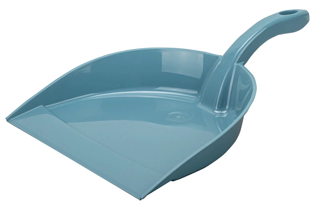 Идеал Совок для мусора с низкой рукояткой, пластик, серо-голубой, ассорти М 5190 601326