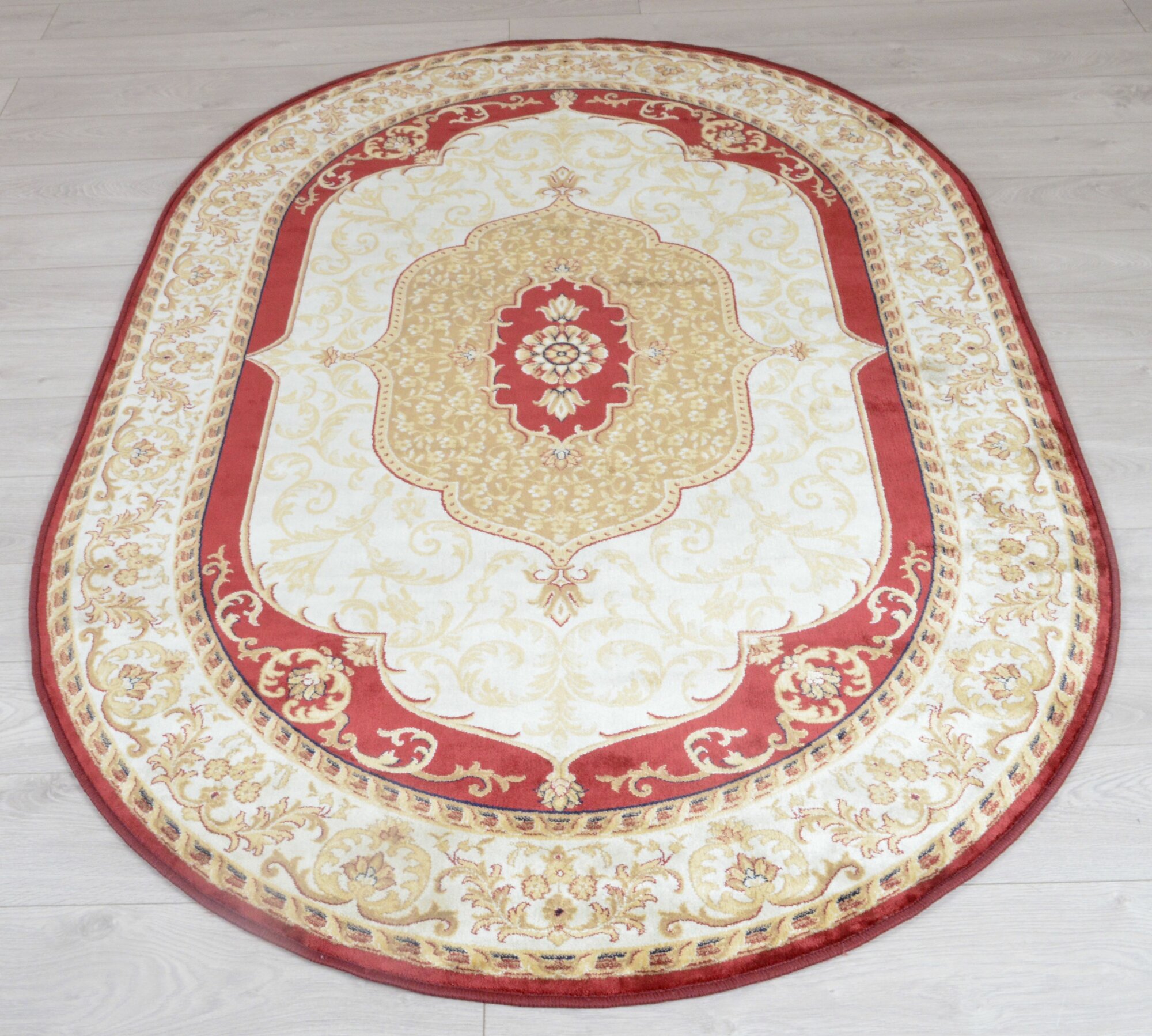 Ковер для комнаты на пол, палас в гостиную, Мозаик, 280х380, 633 R овал