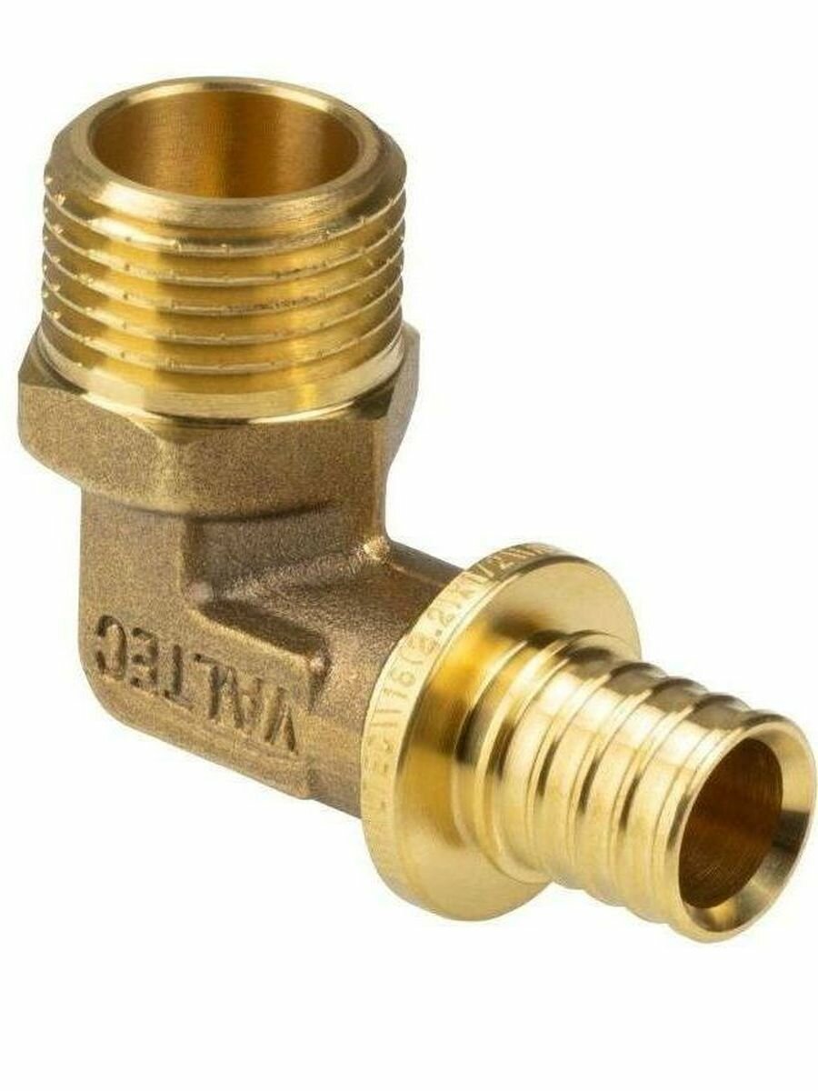 Уголок VALTEC аксиальный, 16х1/2"Н, латунь CW614N, VTm.453. G.001604
