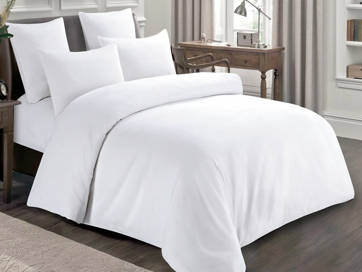 Простыня из поплина 200 х 220 - М - Белоснежное