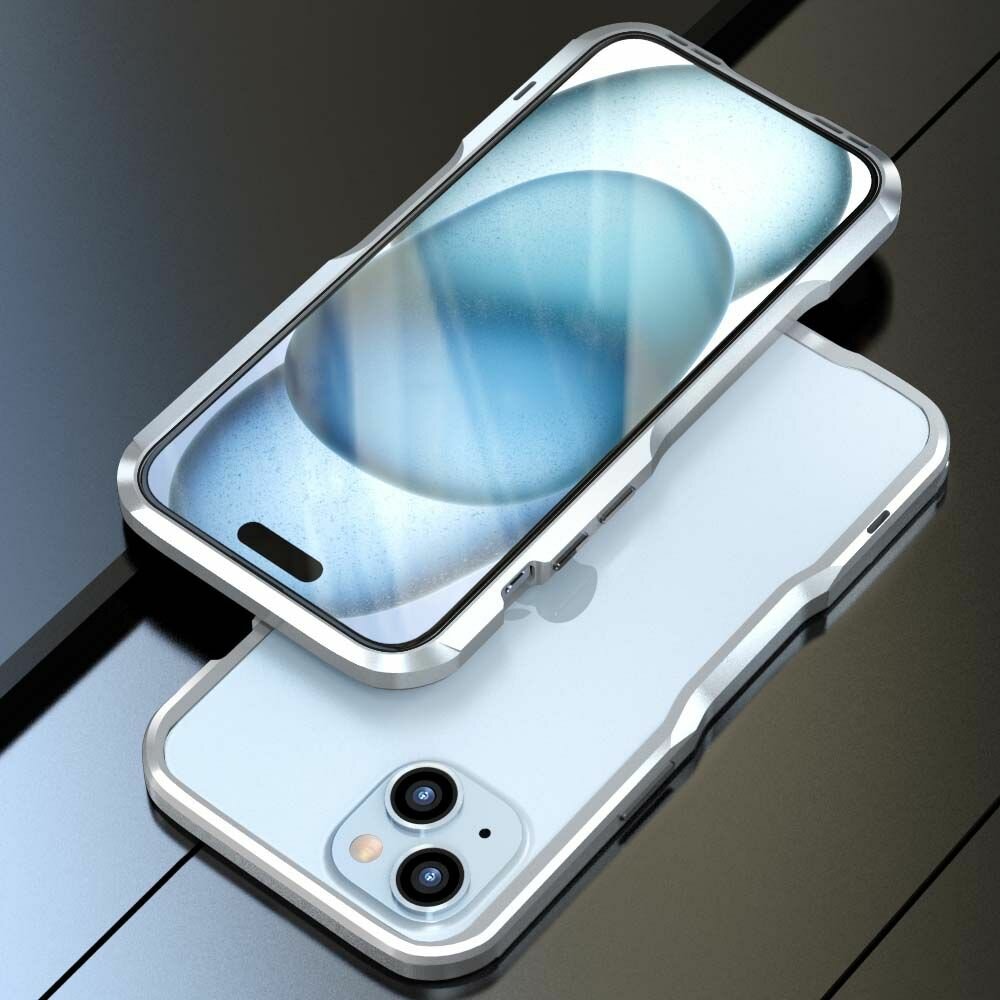 Металлический бампер корпус, совместимый с Apple iPhone 15 Plus (Эпл Айфон 15 Плюс), роскошный алюминиевый сплав