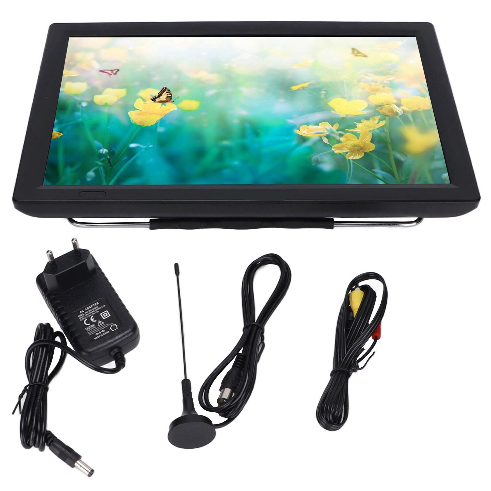 LEADSTAR 14-дюймовый цифровой телевизор, портативный телевизор с подставкой для дома, автомобиля, путешествий, вилка европейского стандарта, 110‑220 В