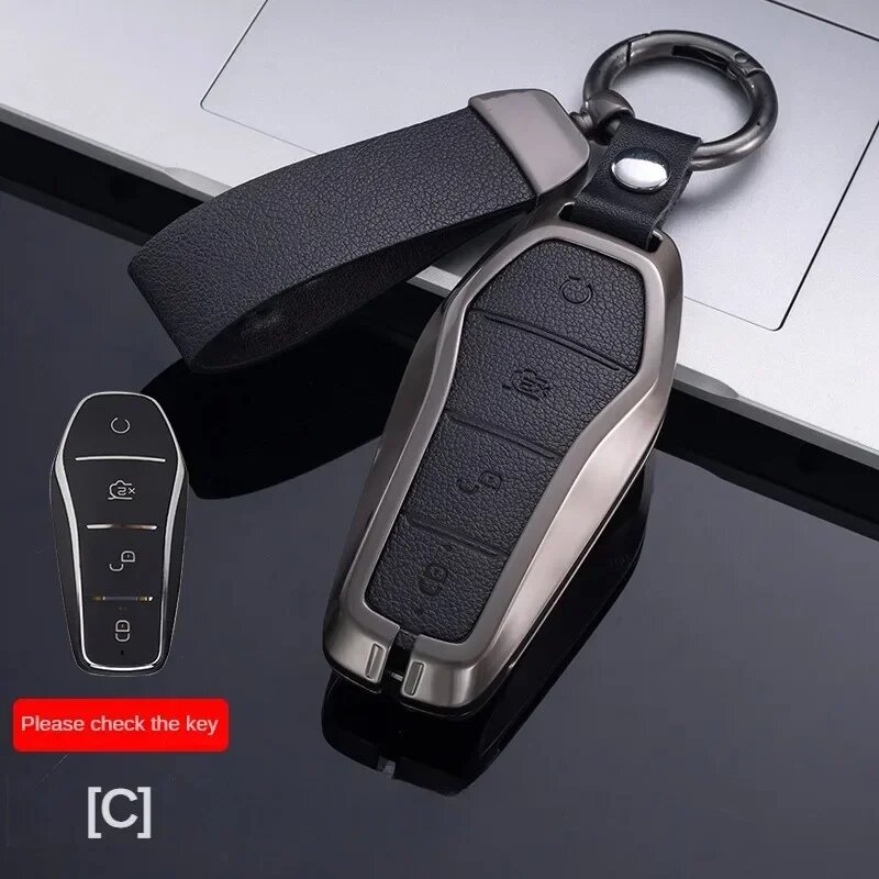 Чехол для ключей Ford, кожаный, C-Black