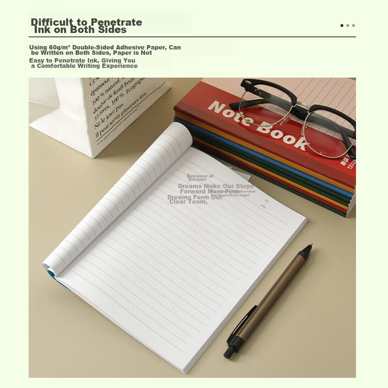 TANGO 32K Soft Notebook for Exam Preparation, Diary, Office Meeting Notes, Writing Journal, Error Correction And Practice Book, 40 Sheets/10 Books Mixed Colors, Study And Office Supplies