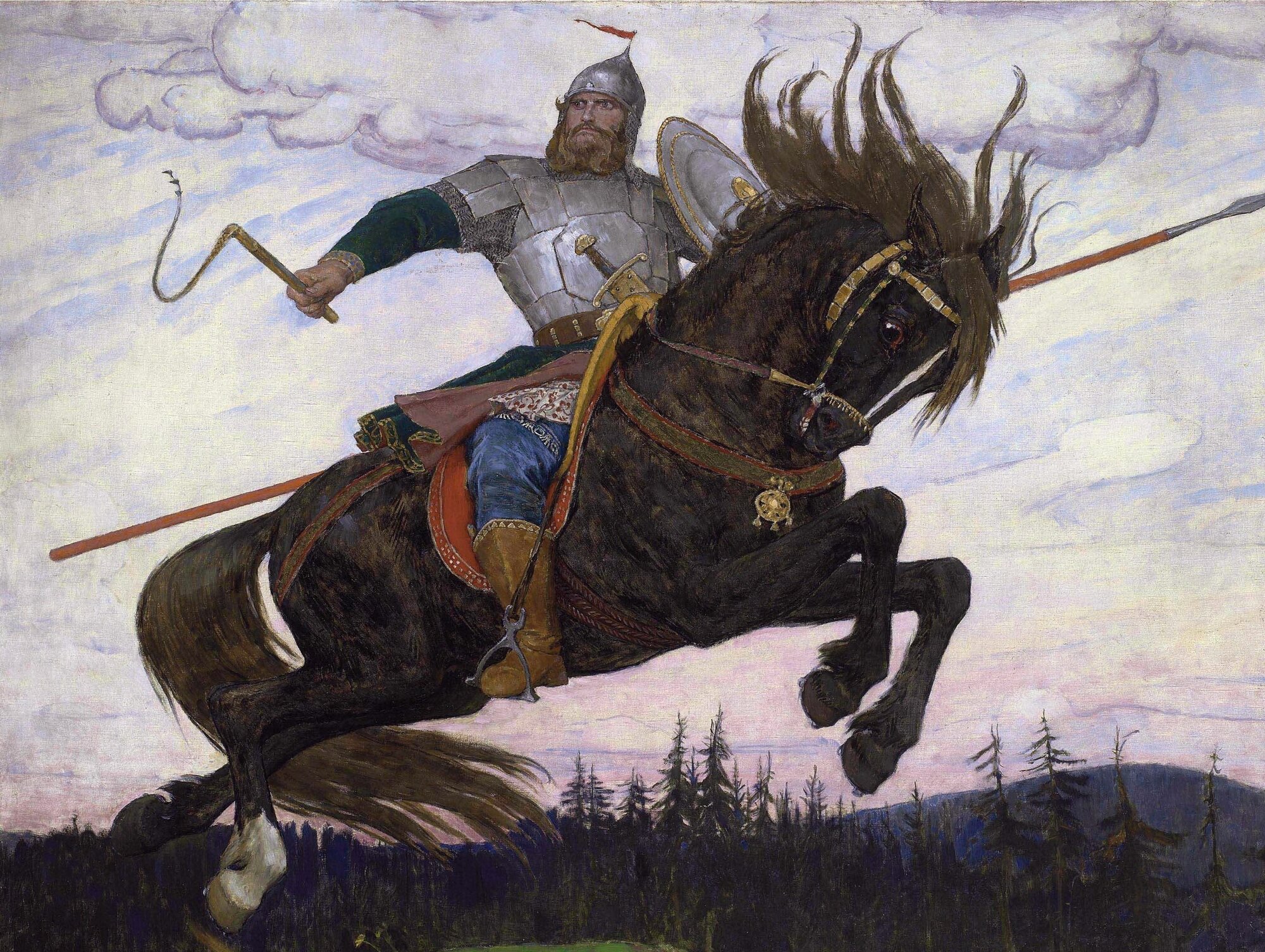 Картина Васнецова Виктора Богатырский скок 80х60 см