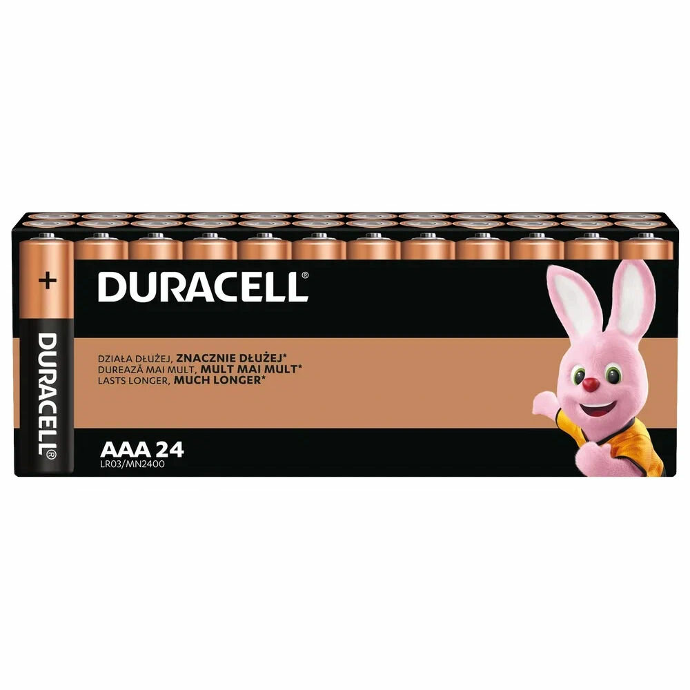 Батарейка (24шт) мизинчиковая DURACELL LR03 (AAA) 1.5В щелочная (алкалиновая)(24BOX)