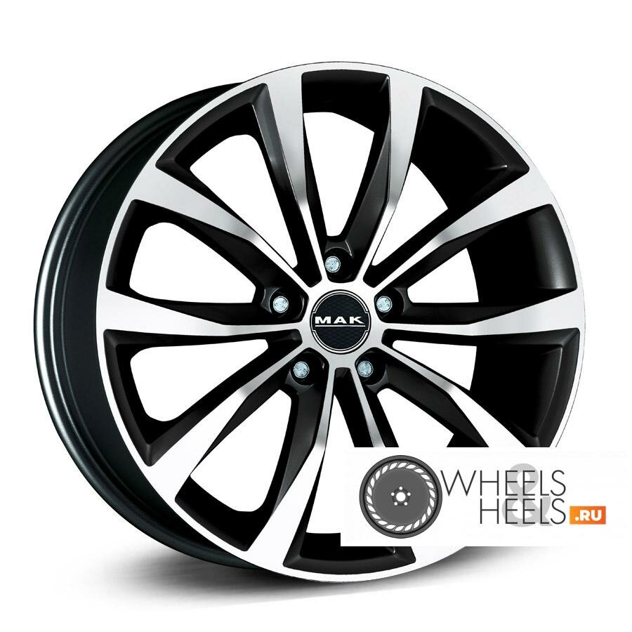 Диск автомобильный литой MAK Wolf 18x7 5x112 et43 dia57.1 Черный с полированной лицевой поверхностью