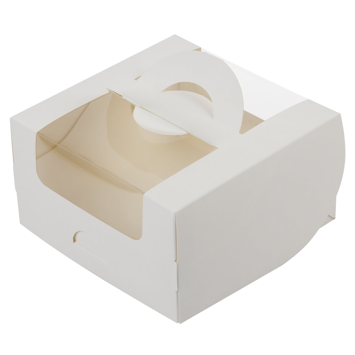 S-CHIEF CBC-012-EW03 Белоснежная коробка для мини-торта 14 x 14 x 8 см из крепкого картона