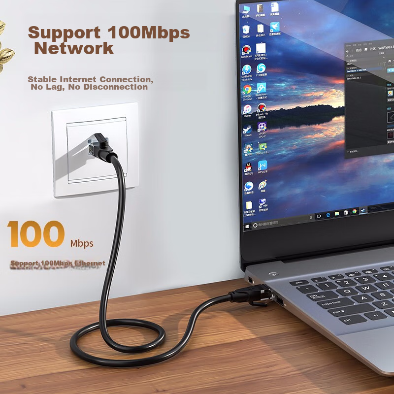 SAMZHE CAT5e Network Module, RJ45 Connector Socket Panel Module, Computer Network Cable Connector, WAN-04