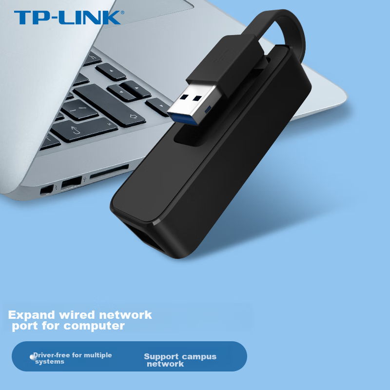 TP-LINK USB to RJ45 Ethernet Adapter, USB 3.0 Gigabit Wired Network Card Converter, Compatible with Apple, Xiaomi, Huawei Laptops, Plug And Play