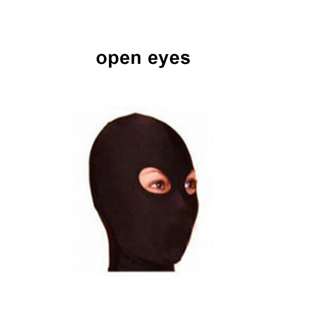 Черный зентай костюм из спандекса, XXXL, open eyes