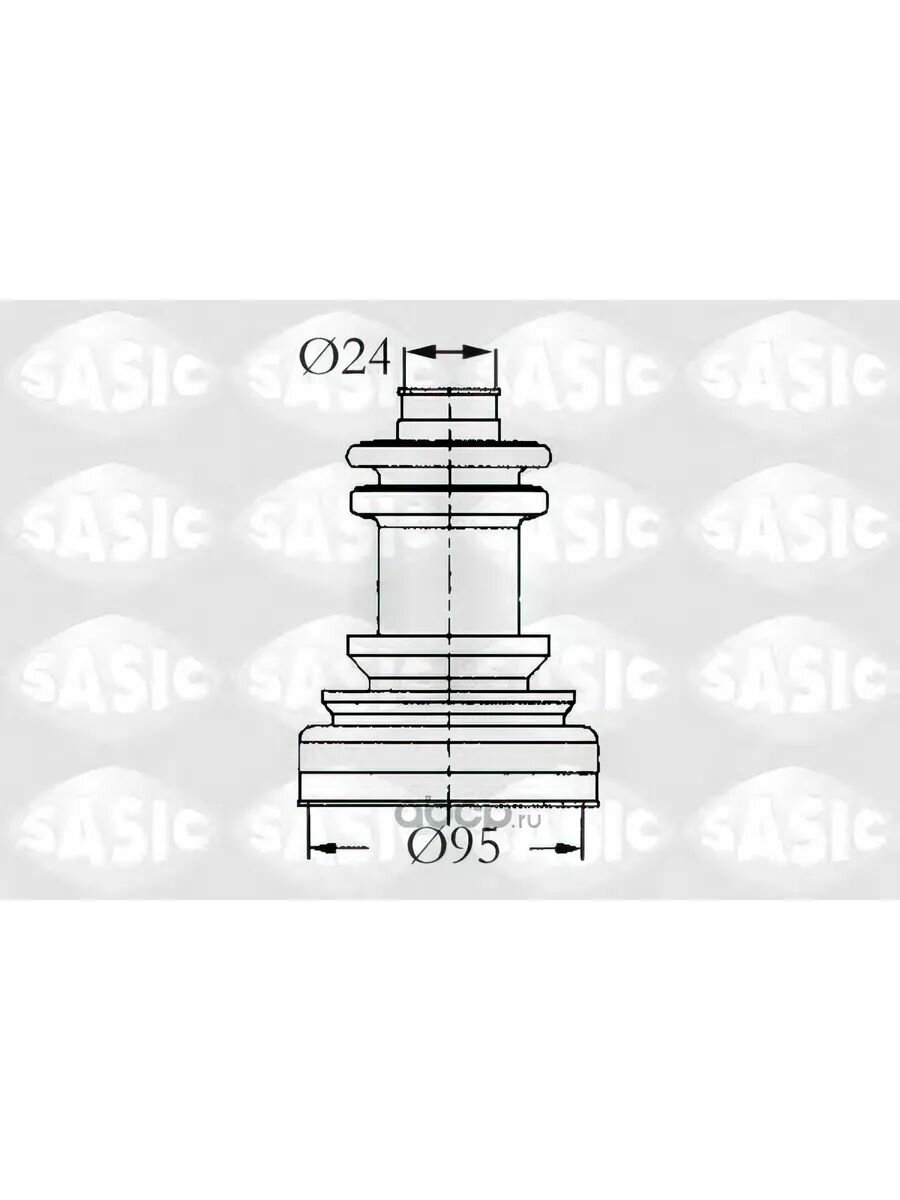 Пыльник ШРУС наружного. Артикул 2933423 Производитель SASIC. Fiat Ducato all 82-02