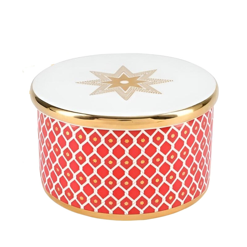 Шкатулка ИФЗ Идиллия Скарлетт 13x7см, костяной фарфор, подарочная упаковка 81.28258.00.1