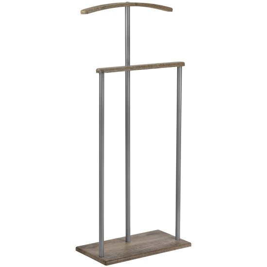 Вешалка костюмная Мебелик Дэви 1 металлик/дуб крымский состаренный