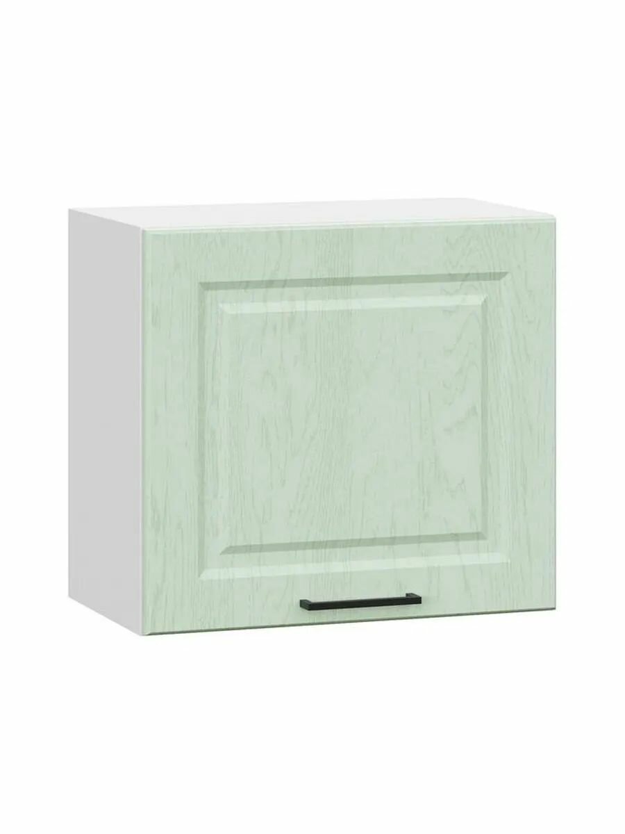 Кухонный модуль навесной, шкаф Шервуд с полками, 45х29.6х45 см, Белый / Шато мята