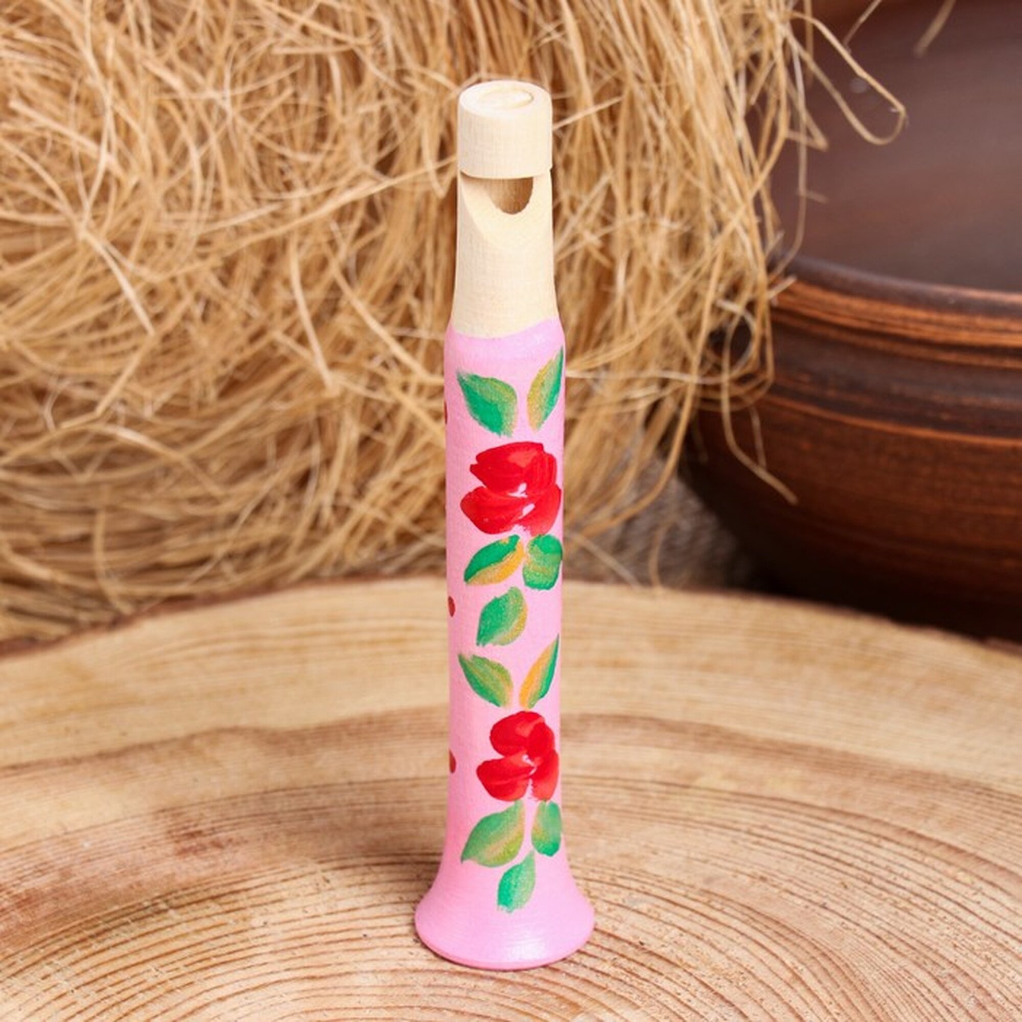 Свистулька-дудочка Сима-ленд «Расписная», дерево, 12см, развивающая, для всех возрастов