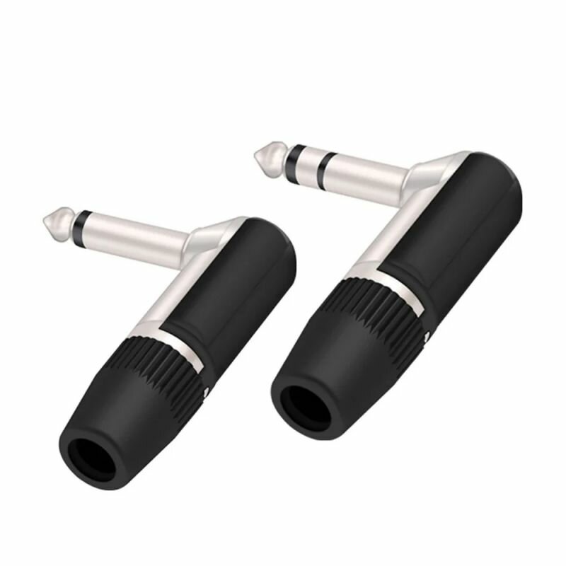 10 шт. 6,35 джек для динамика, микрофона, штекер 1/4', 6,35 мм, 2/3 полюса, моно/стерео, штекер, угловой гитарный штекер, адаптер, соединитель