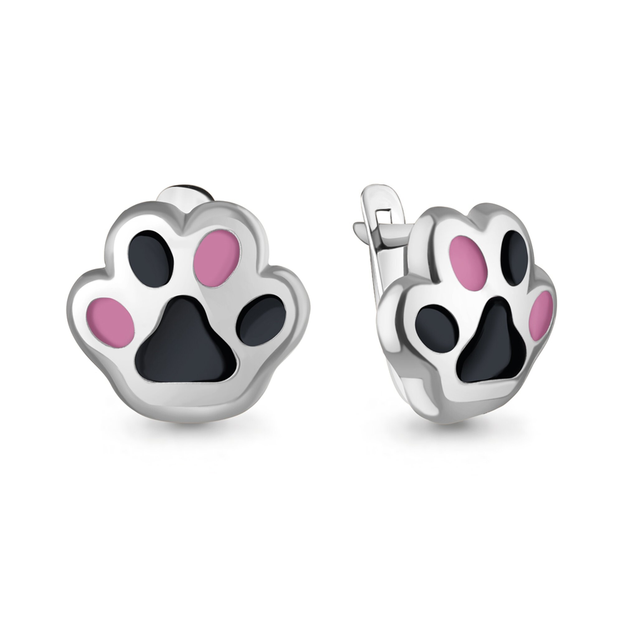 Серьги, серебро, 925 проба, родирование, эмаль