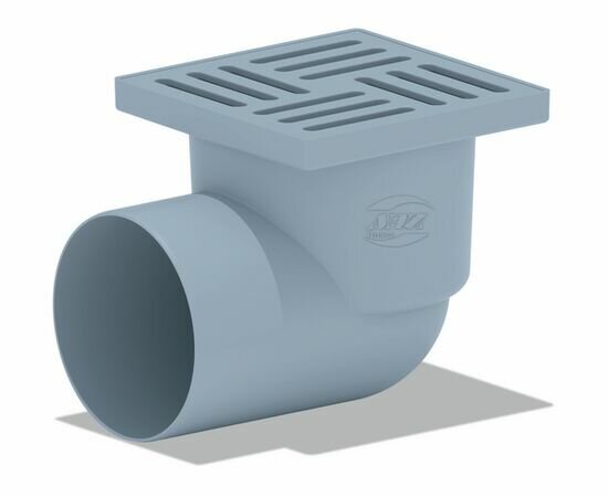 Трап горизонтальный нерегулируемый, с сухим затвором, с решёткой из пластика 150*150 мм ф110 АНИ TQ-1110