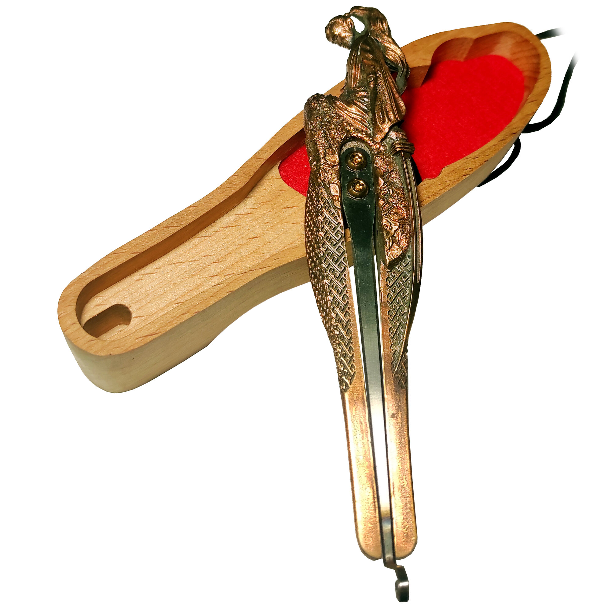 Варган Глазырина "Бусидо" с деревянным футляром - профессиональный музыкальный инструмент, великолепный подарок, литьё