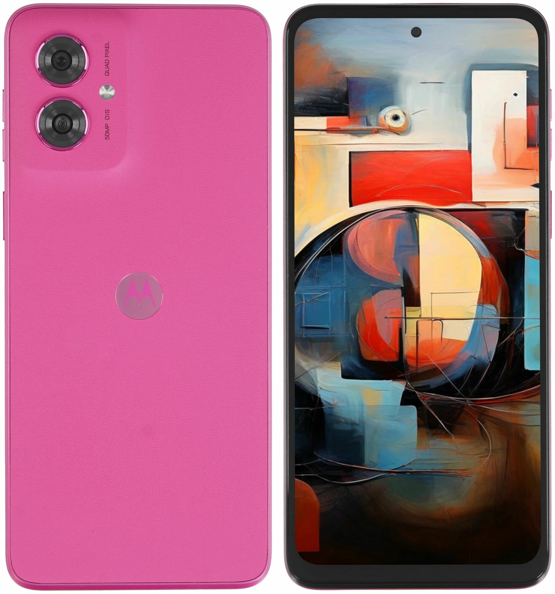 6.49" Смартфон Motorola Moto G55, IPS, NFC, 5G, 4/128 ГБ розовый