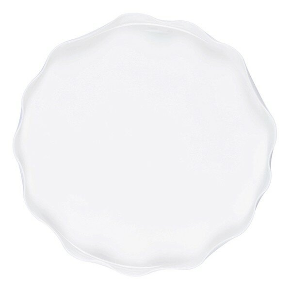 Тарелка «Вейв» с бортом, фарфор, 27 см, белый (Royal Charm, Китай)