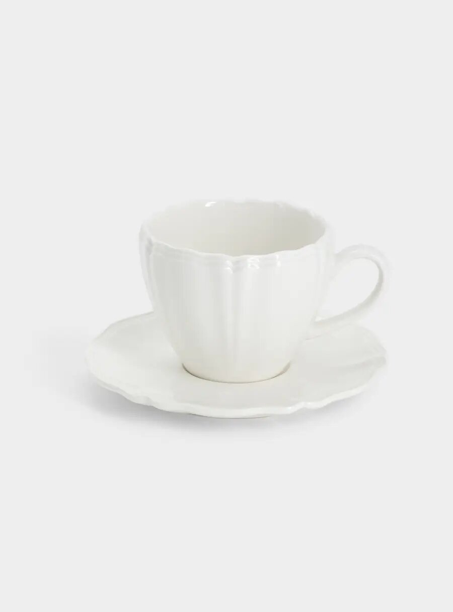 Чашка с блюдцем, 120 мл, Perle