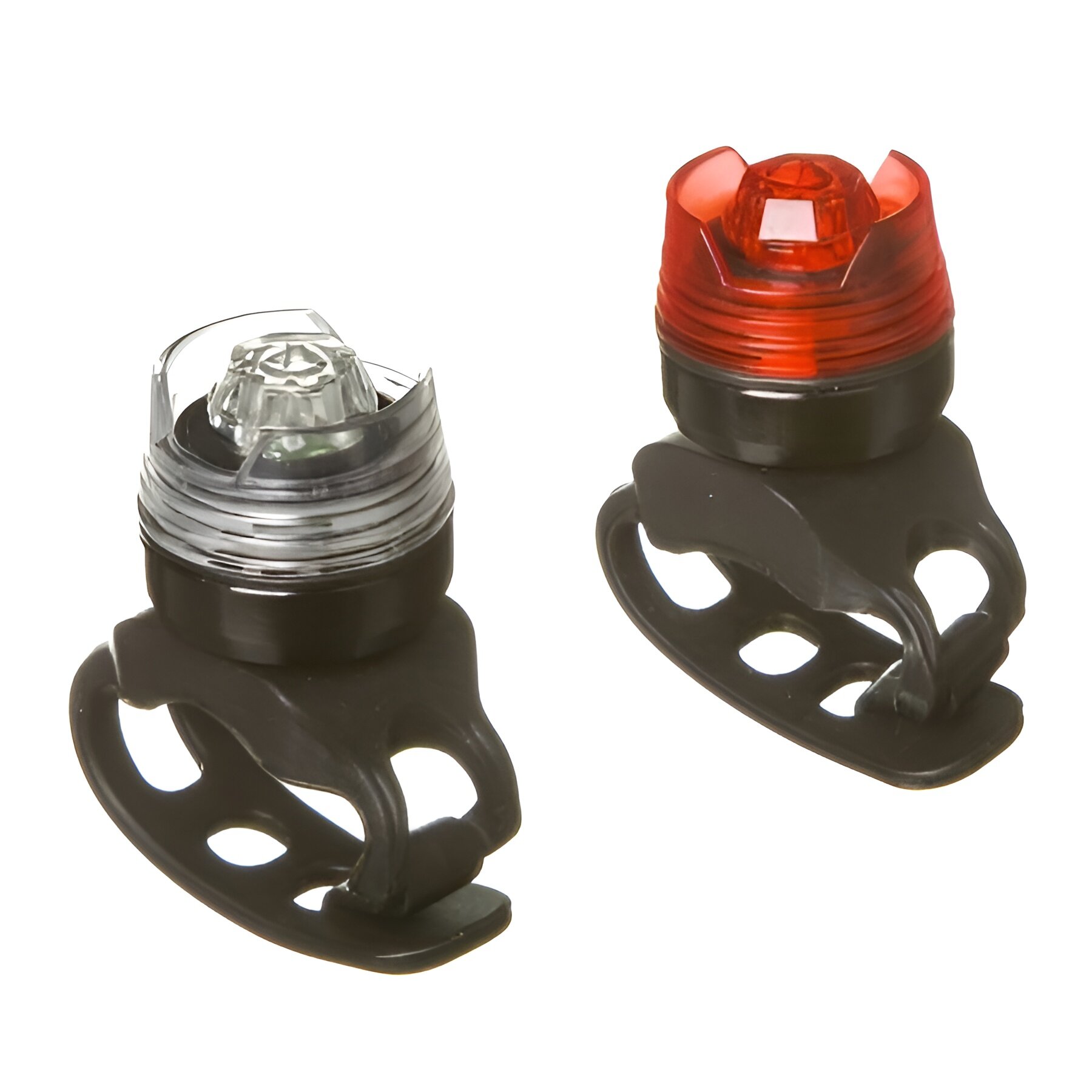 Комплект фонарей STG FL1588 для велосипеда, быстросъемное крепление, белый/красный