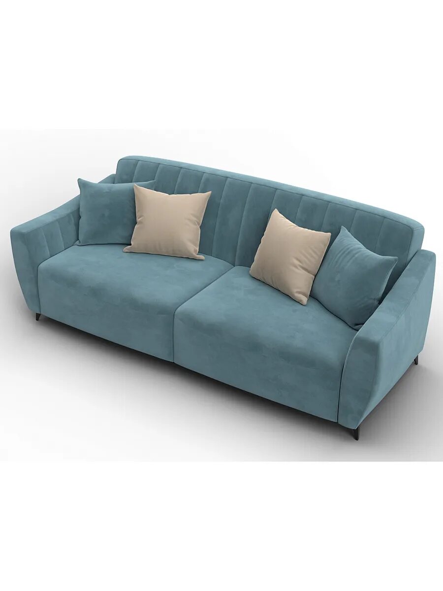 Офисный диван-книжка на ножках Монро, 227х95х86, с ящиком для белья, велюр