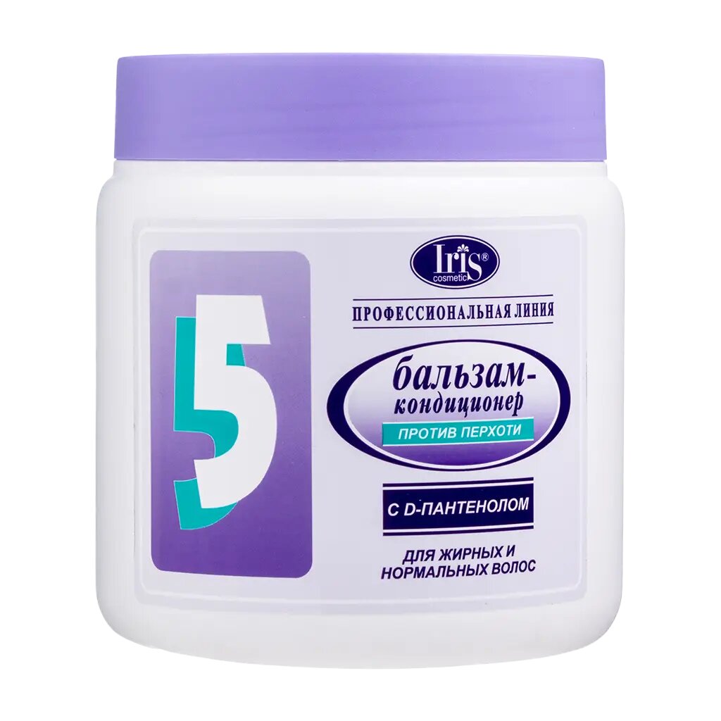 Iris Профи Бальзам-кондиционер №5 Против перхоти для жирных и нормальных волос с d-пантенолом 500 мл 1 шт