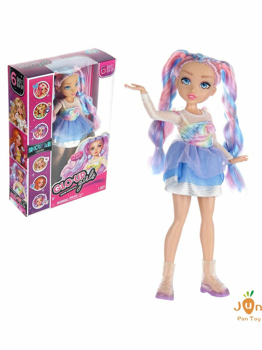 Far Out Toys GLO-UP Girls Sadie S1 -S / игрушки для девочек, модные куклы, с длинными розово-голубыми волосами, подходят для детей от 6 лет и старше