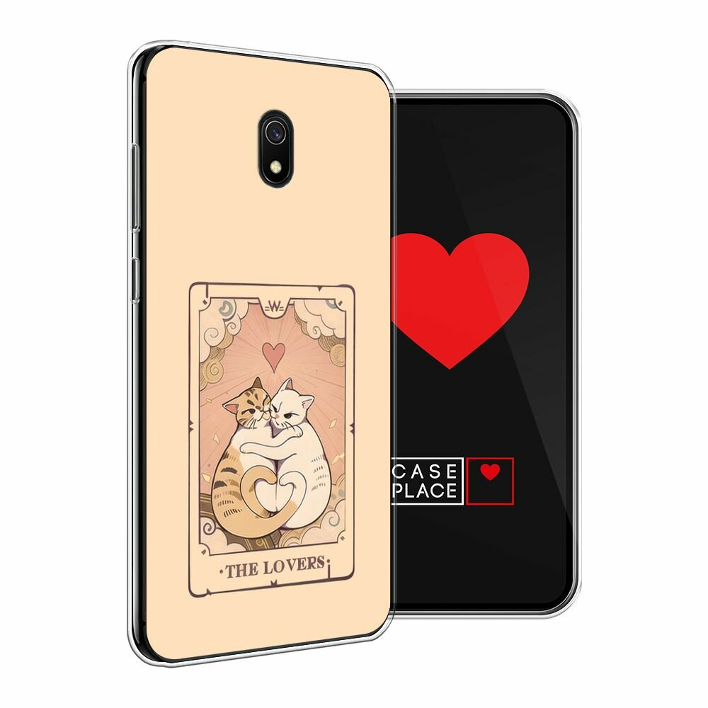 Чехол на Xiaomi Redmi 8A / Сяоми Редми 8А с принтом "The lovers cats 1 - 14 февраля" — фото 1